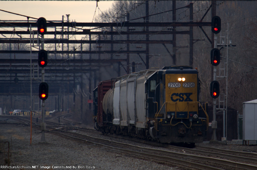CSX GP38-2 2708 trails on C770-26